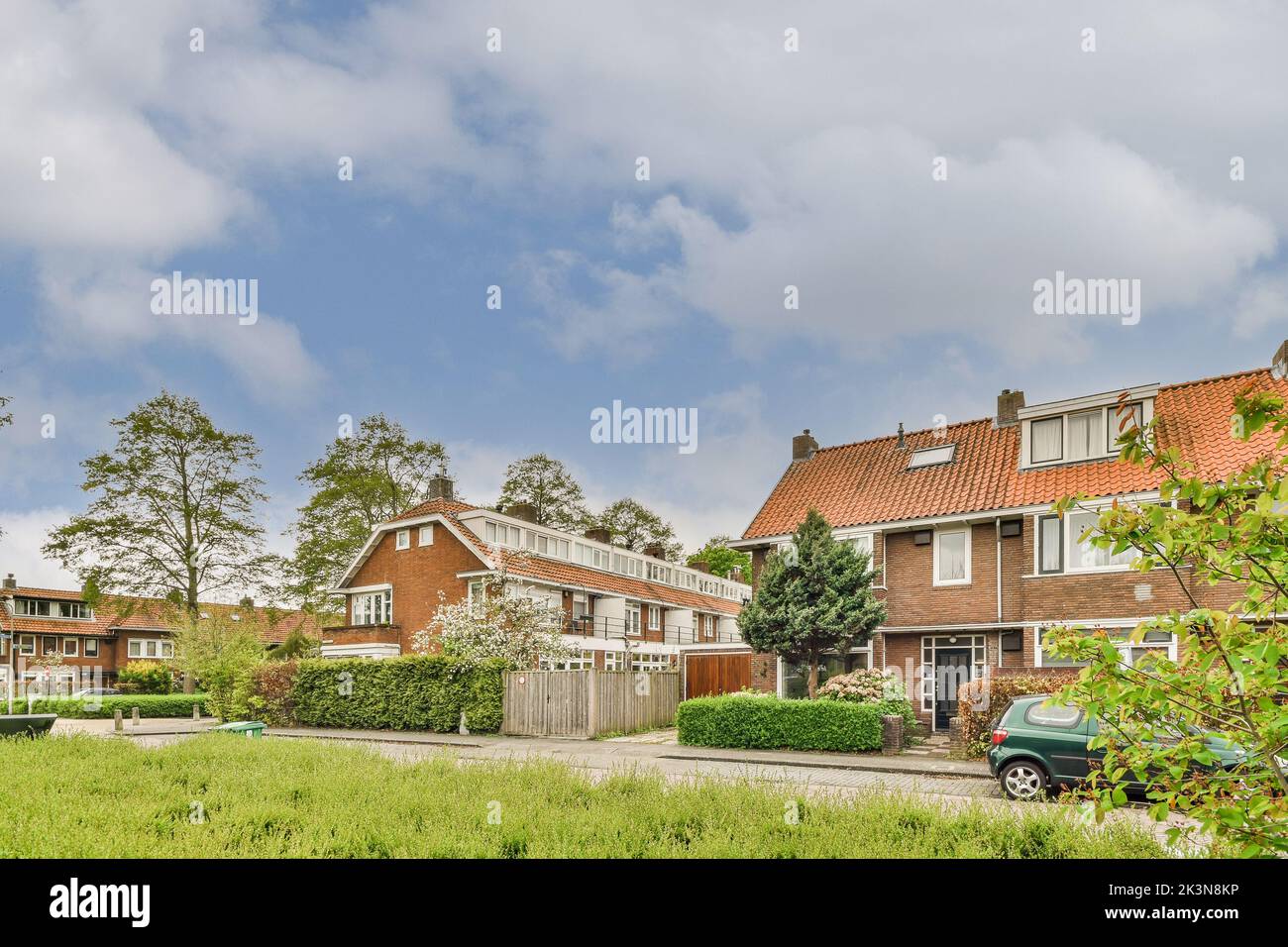 View of street near building with beauty of vegetation outside Stock ...