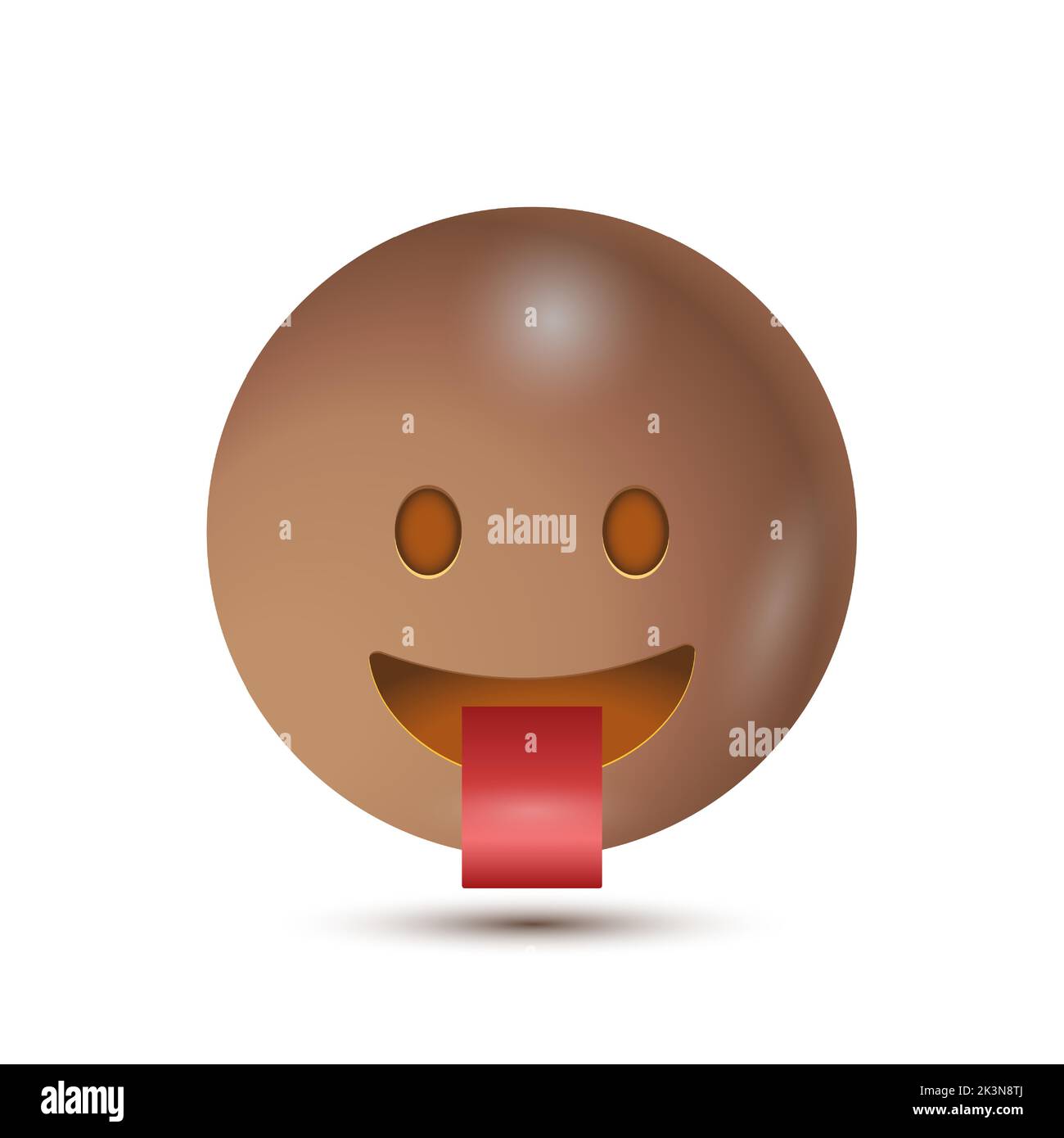 Stuck Out Tongue Funny Yellow Emoticon Emoji Isolated 3d For