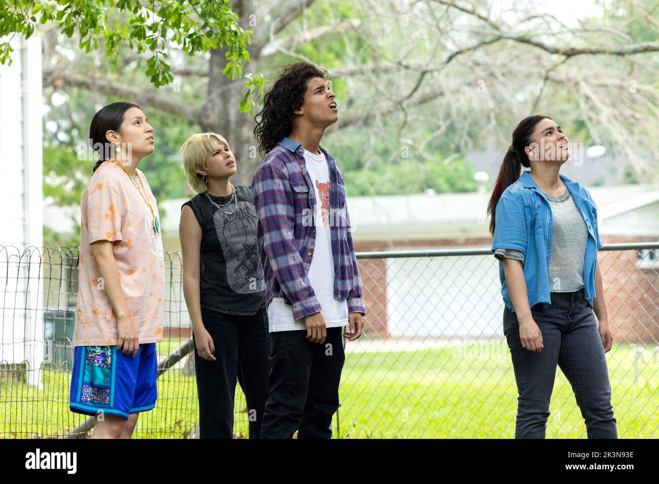 RESERVATION DOGS, from left: Paulina Alexis, Elva Guerra, D'Pharaoh Woo ...