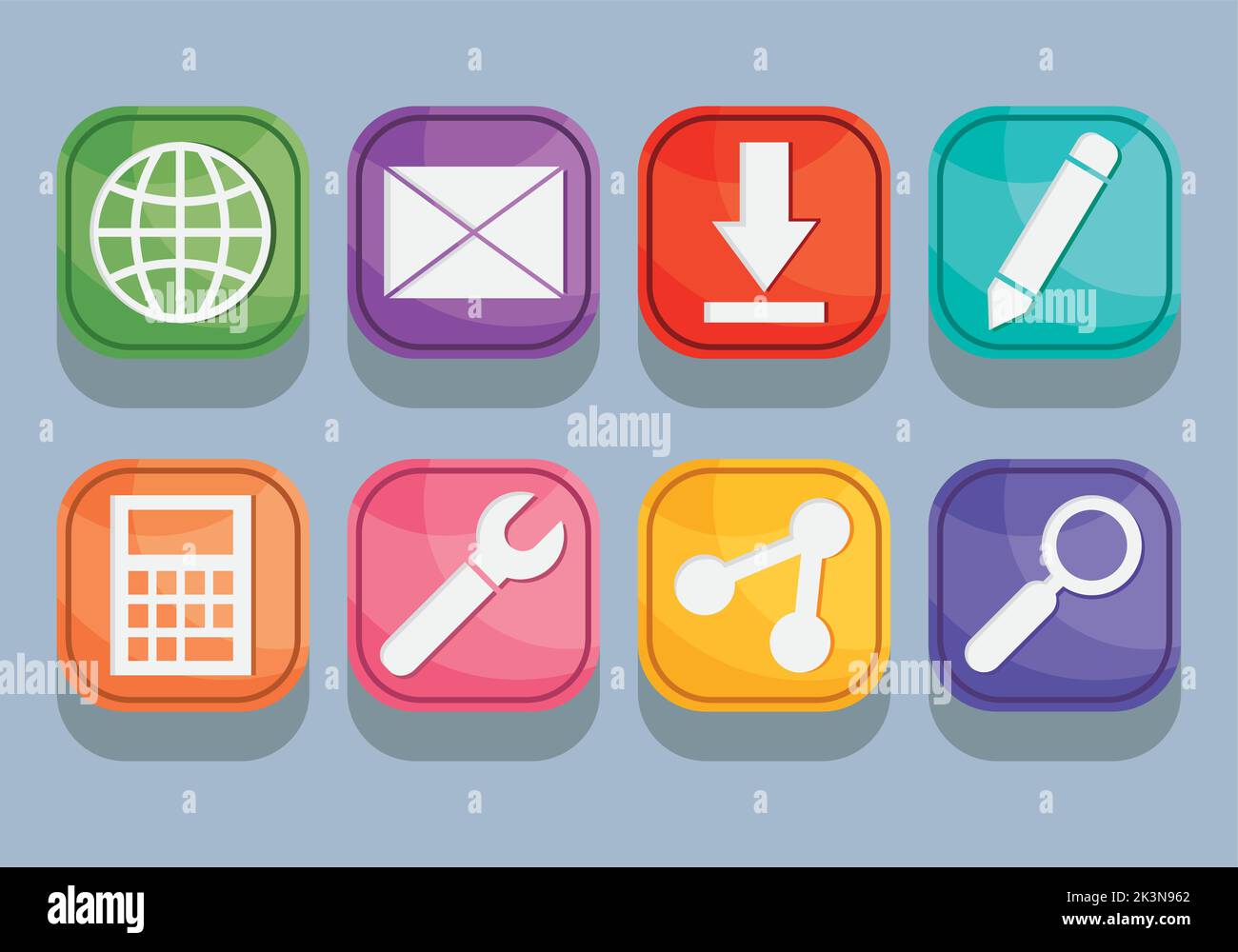 app icons collection Stock Vector Image & Art - Alamy