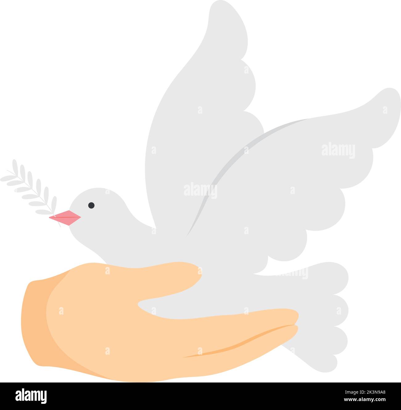 hand with peace dove Stock Vector Image & Art - Alamy
