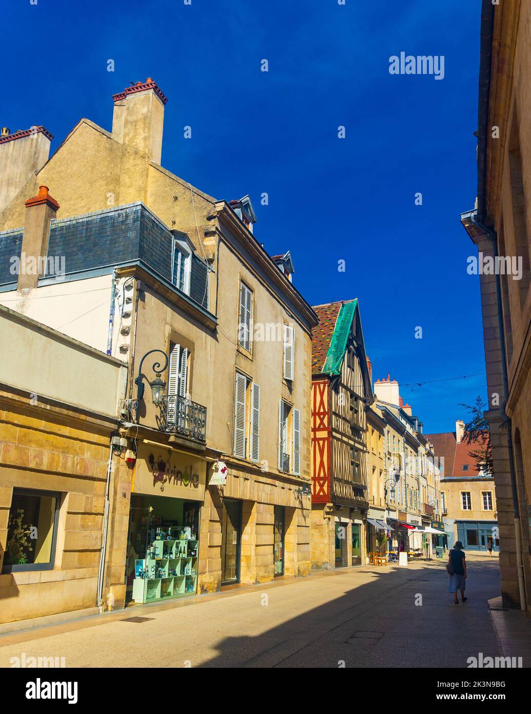 Traditional buildings in the Old Town of Dijon, France Stock Photo - Alamy