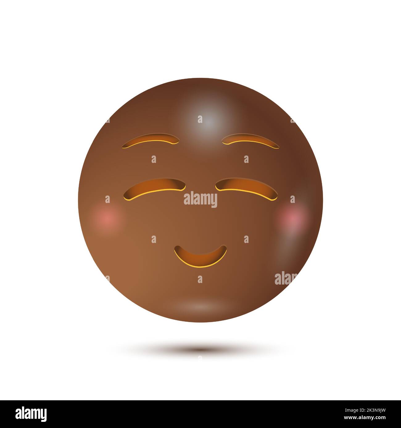 Smile. Vector illustration. emoji. 3D emoticon for web. for emoticon ...