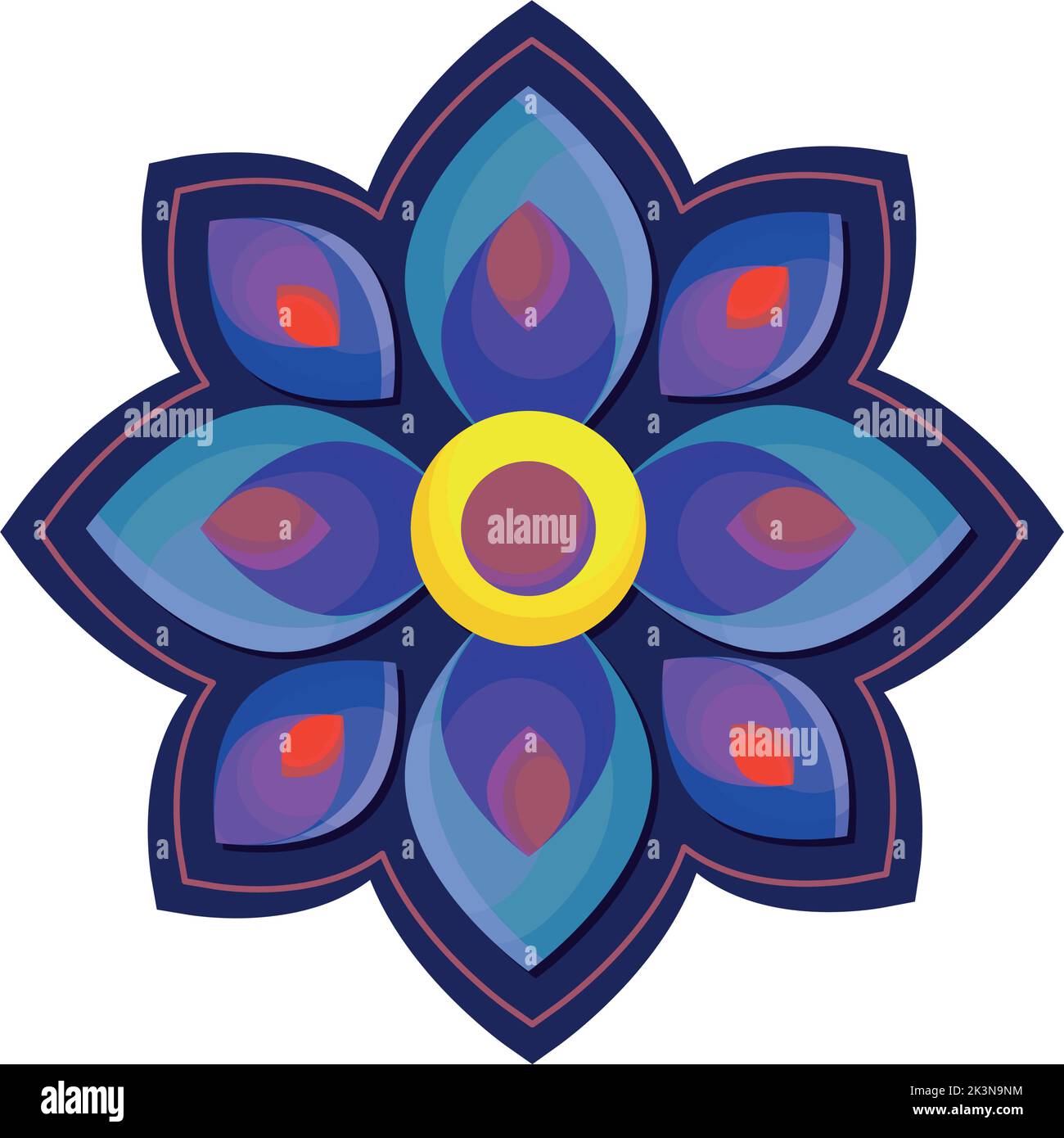 blue rangoli icon Stock Vector Image & Art - Alamy