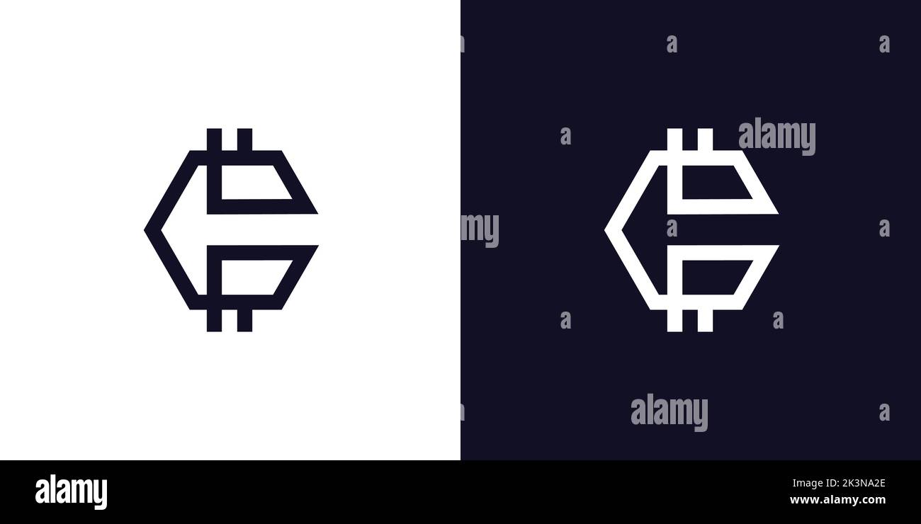 The letter G isolated on white and black background. Logo sample Stock ...