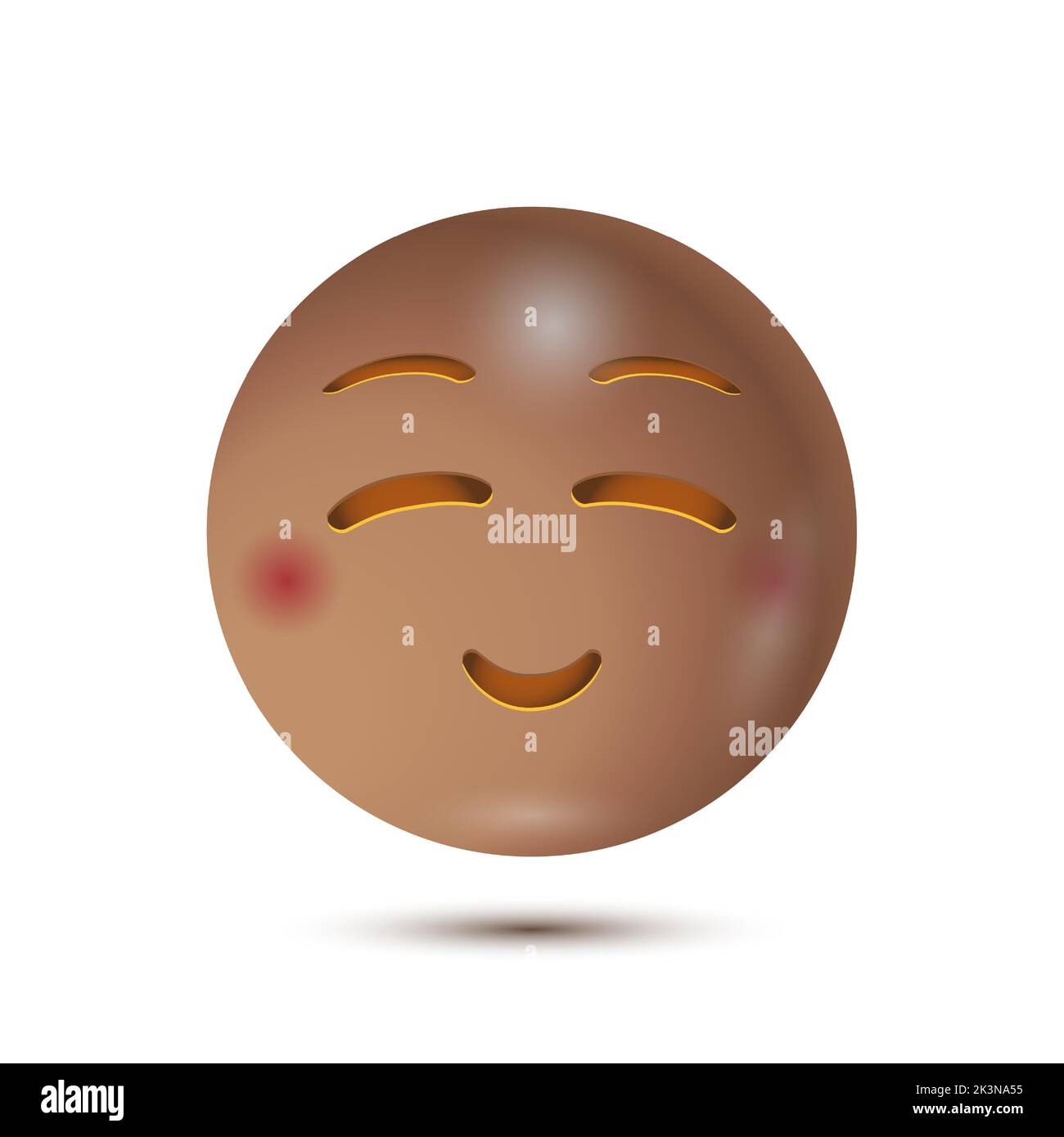 Smile. funny yellow emoticon. realistic emoticon. isolated in white ...