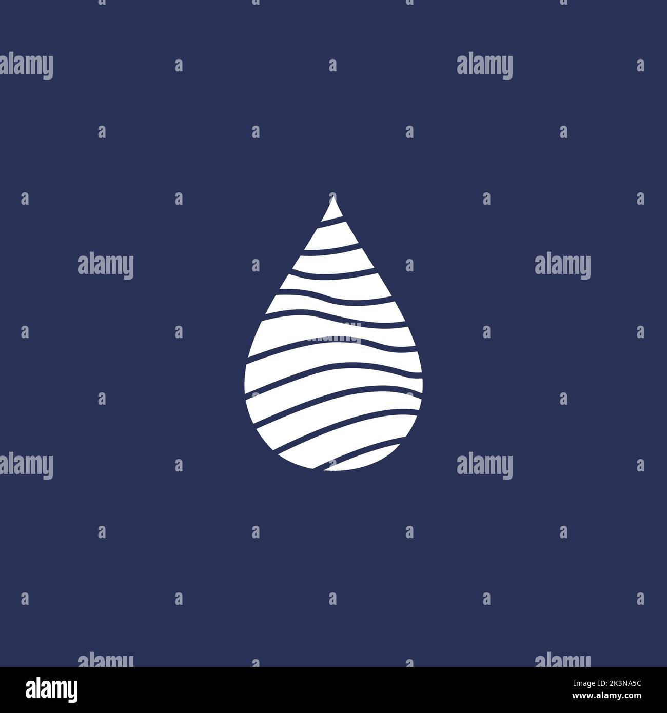 A vector of logo design with pure water drop isolated in blue ...