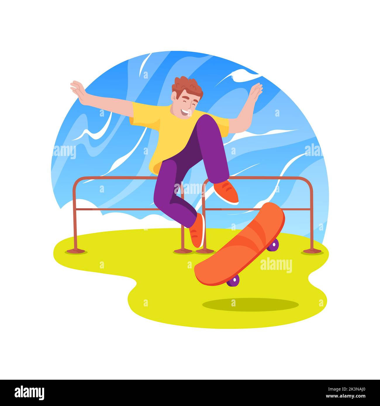 Doing tricks isolated cartoon vector illustration Stock Vector Image ...