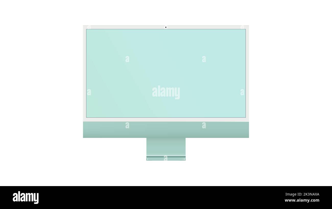 Realistic computer display. Computer display isolated. Screen vector mockup. Monitor allow you ...