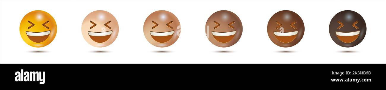 3D Set smiles. 3D stylized vector icon. realistic emoticon. Isolated 3D ...