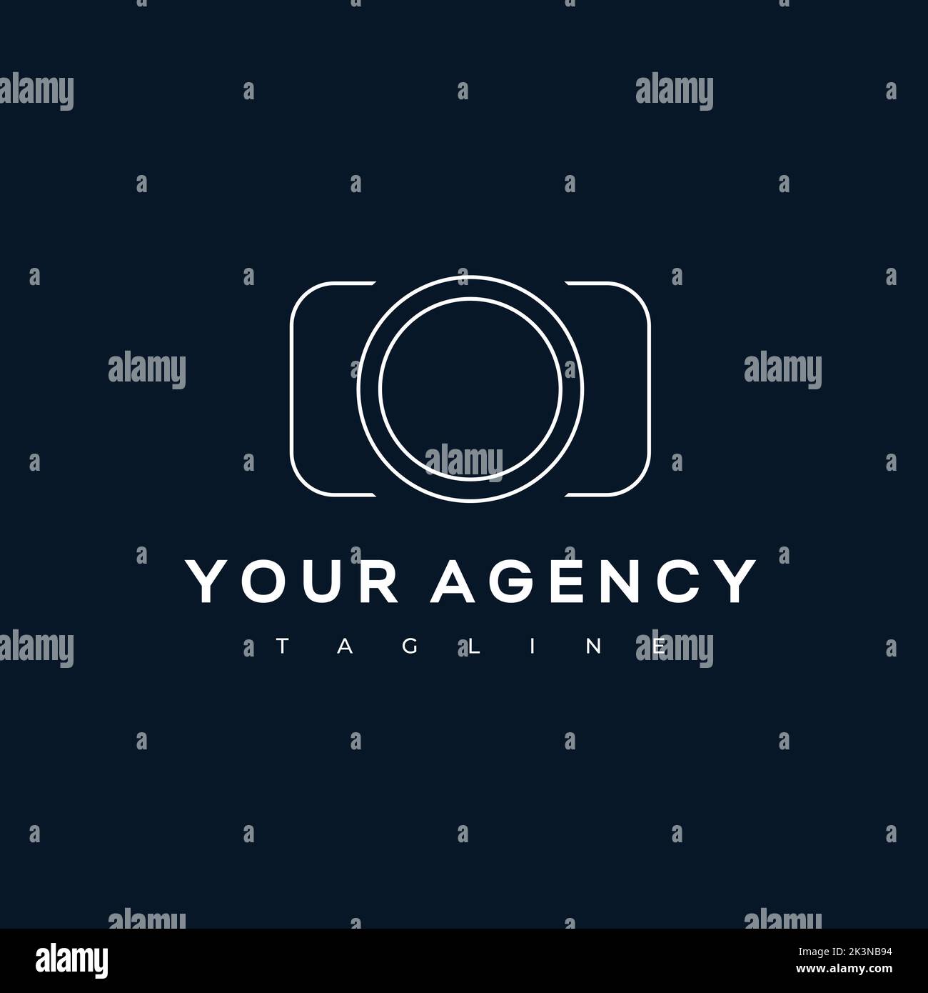 A vector of camera logo design in blue background Stock Vector Image ...