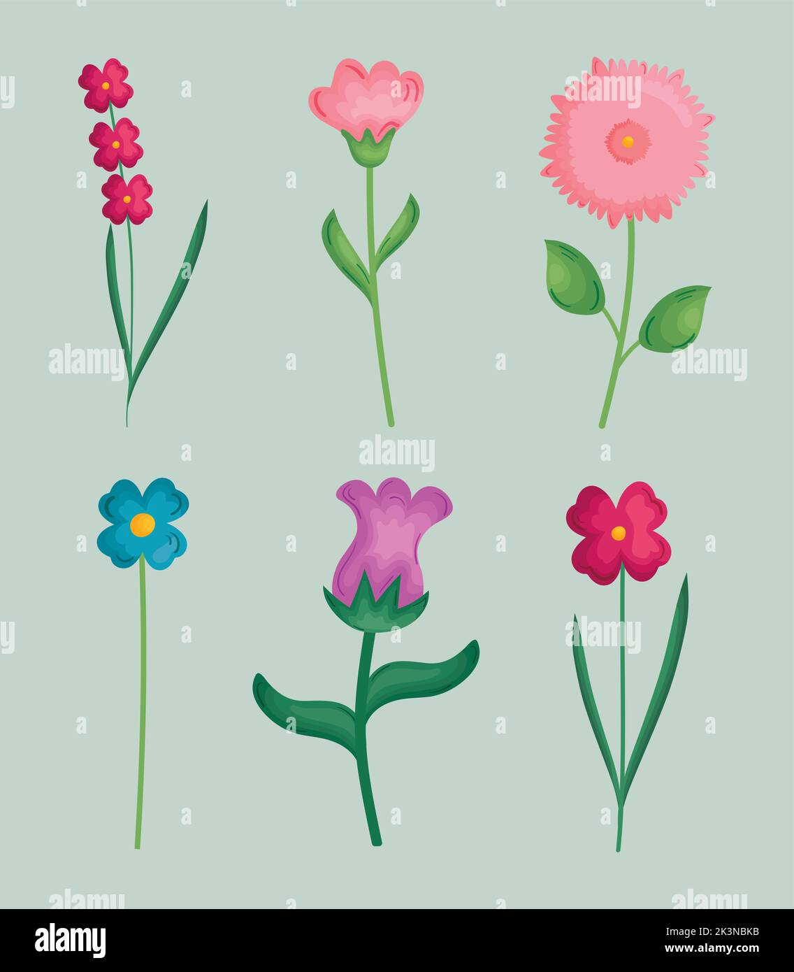 flowers icon set Stock Vector Image & Art - Alamy