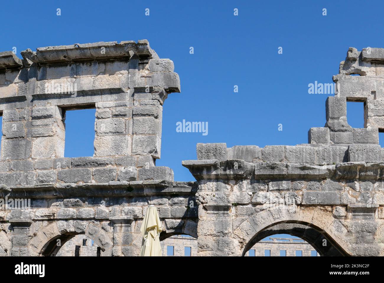 A view of the Pula Arena - a Roman amphitheatre located in Pula ...