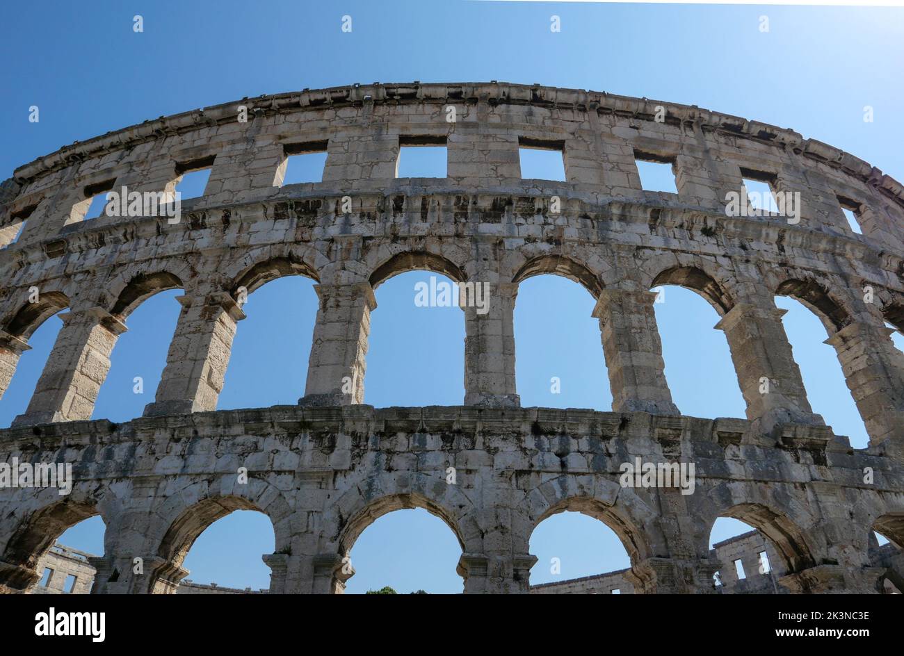 A view of the Pula Arena - a Roman amphitheatre located in Pula ...