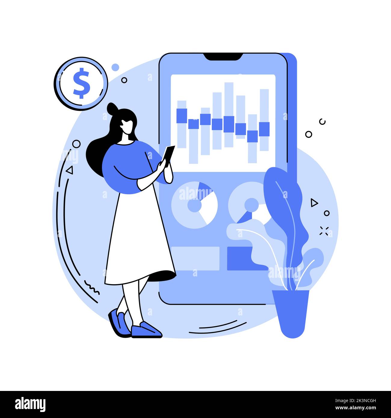 Stock trading app isolated cartoon vector illustrations Stock Vector Image & Art - Alamy