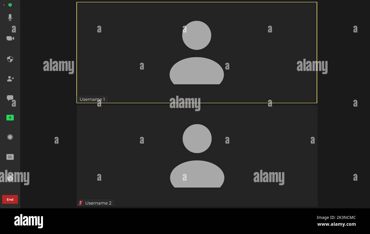 Video conference user interface. Application for calls. Video ...