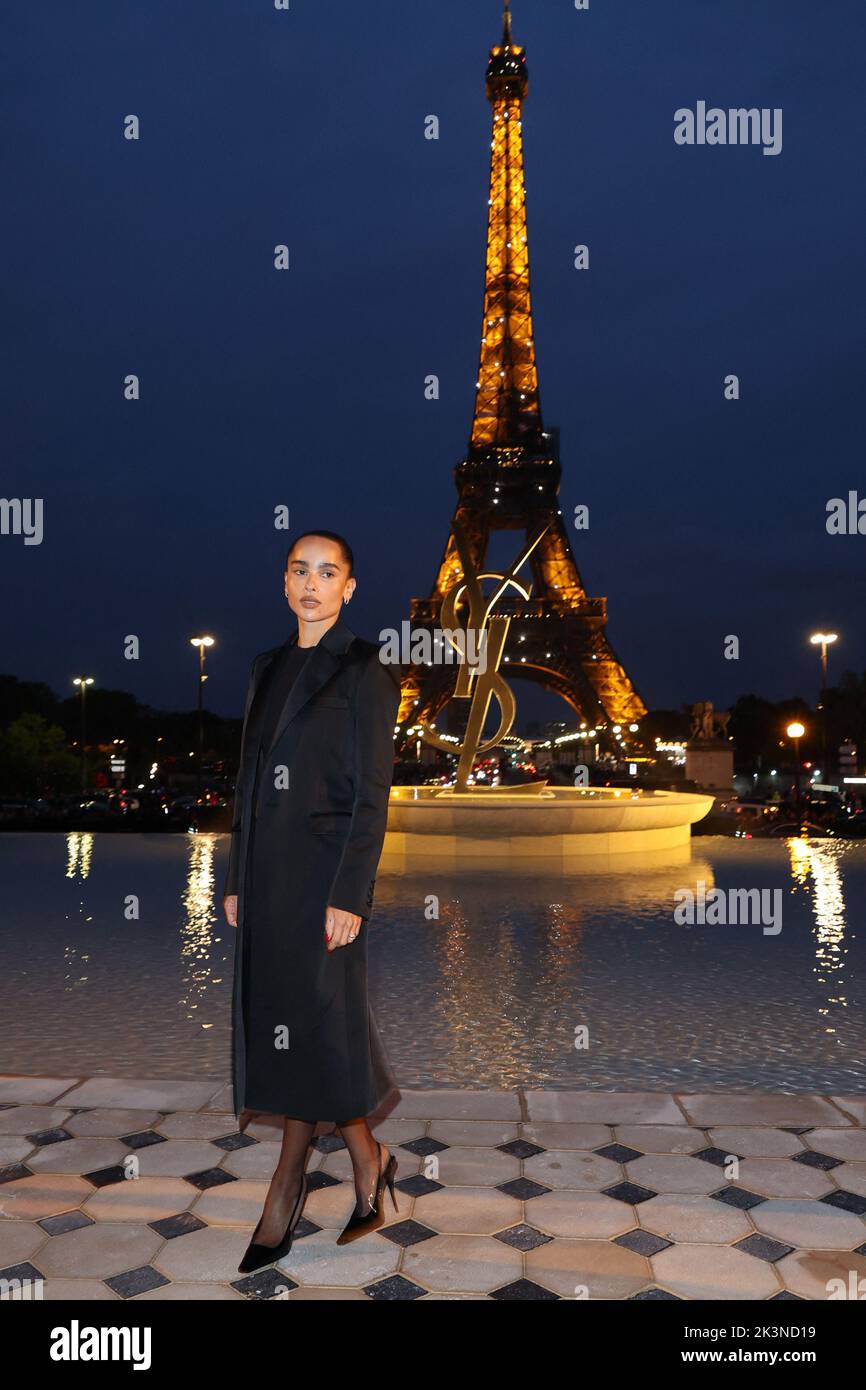 Paris, France, September 27, 2022, Zoe Kravitz attending the Saint ...