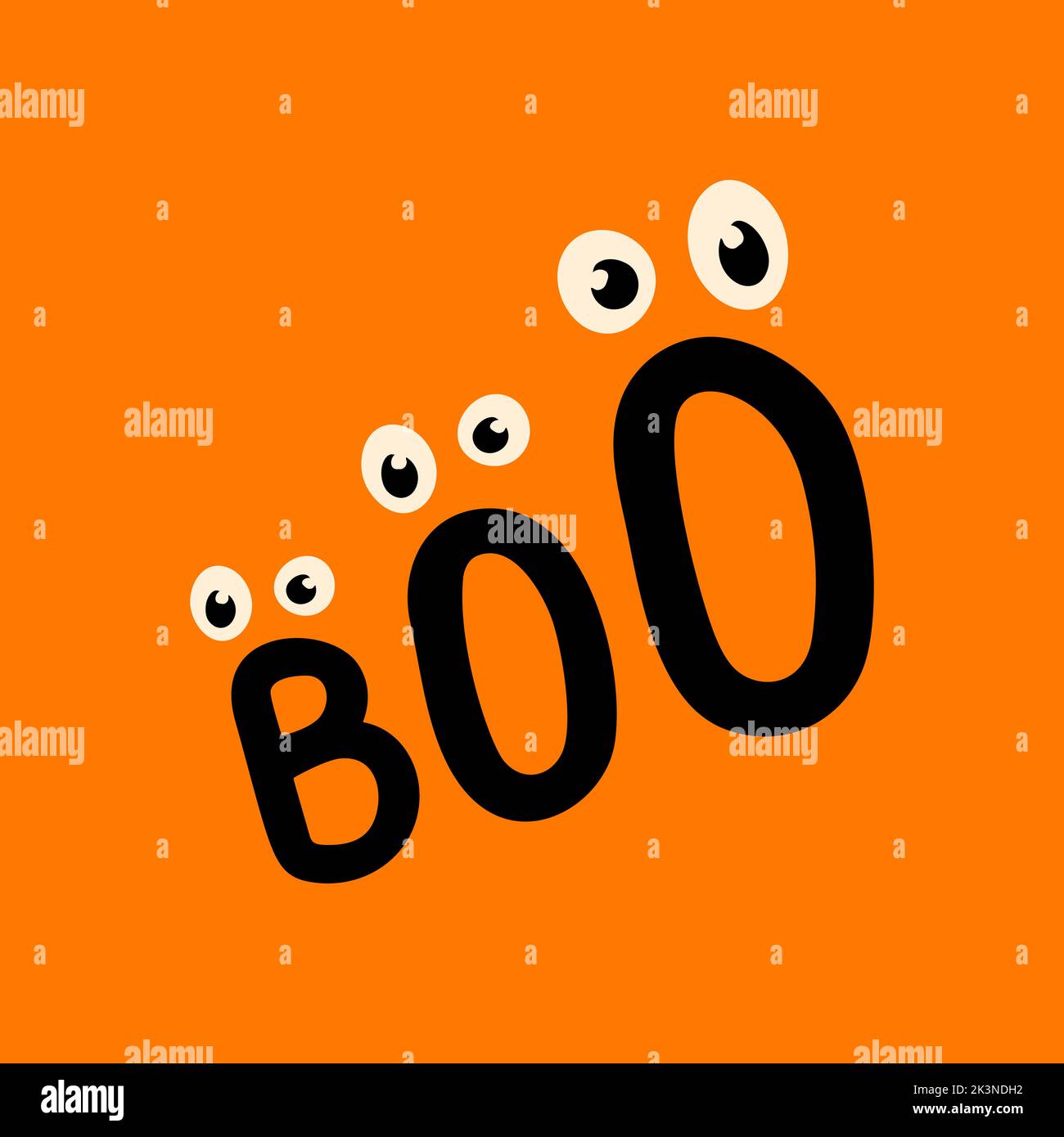 Boo halloween illustration in orange color Stock Vector Image & Art - Alamy
