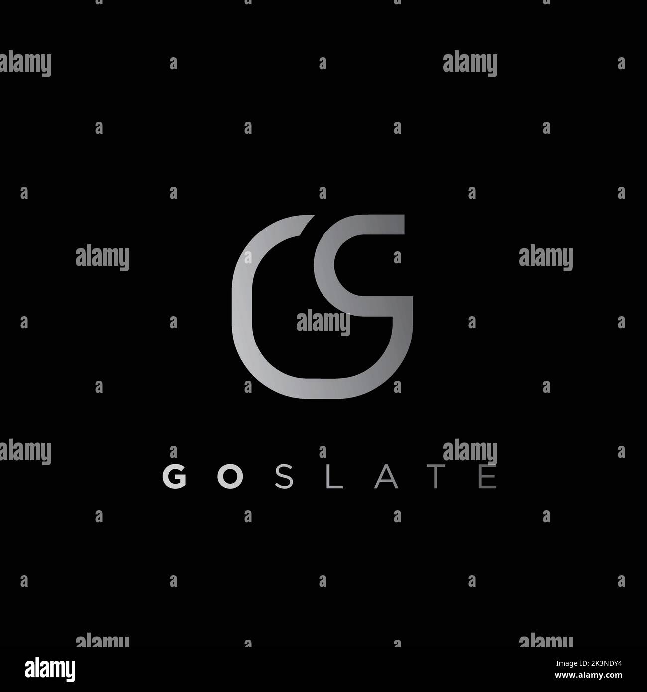 A digital illustration of a simple modern business silver logo design ...