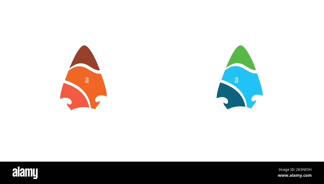 An editable logo presented in two different color versions isolated on ...
