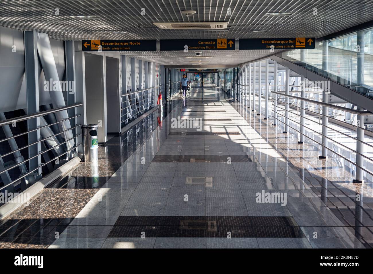 An inside view of the Guararapes airport in Recife, Pernambuco, Brazil ...
