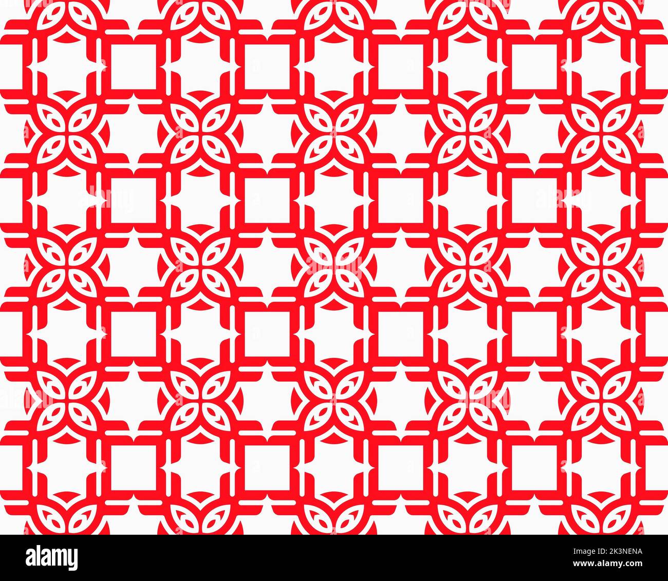 Abstract Red seamless repeat pattern flat style Ornament geometric ...