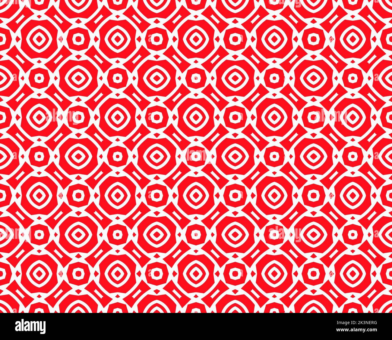 Abstract Red seamless repeat pattern flat style Ornament geometric ...