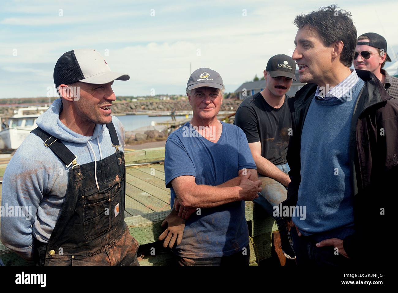 Canada, September 27, 2022, Prime Minister Justin Trudeau speaks with ...