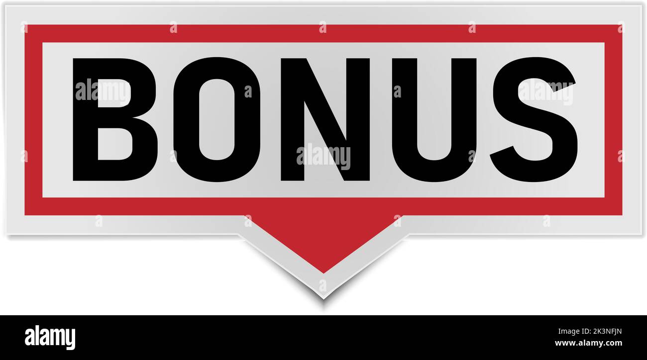 red vector banner ribbon extra bonus ON WHITE ISOLATED EPS Stock Vector ...