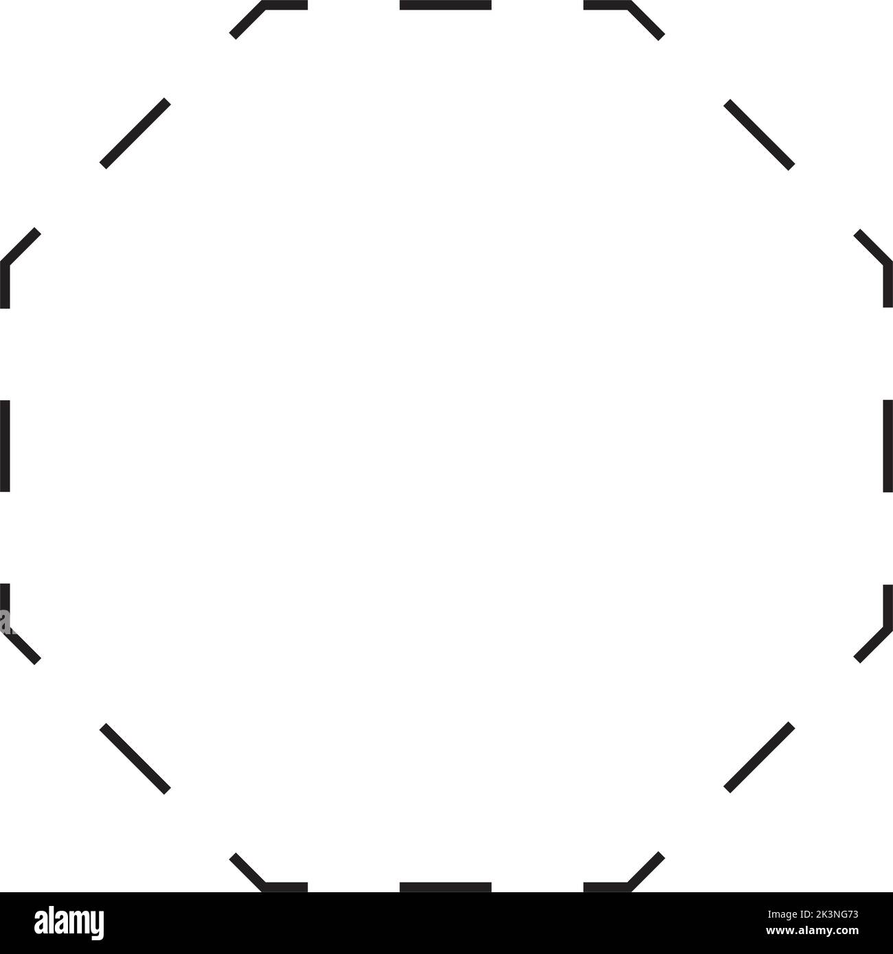 Octagon Shape Dashed Symbol Vector Icon For Creative Graphic Design Ui
