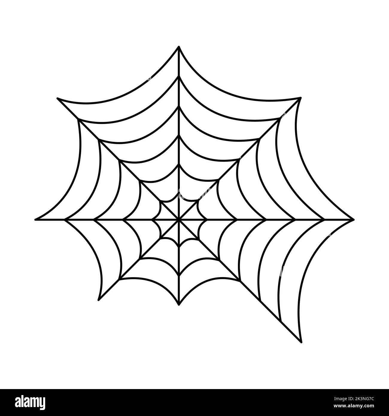 Spider web. Halloween hand drawn cobweb. Vector illustration isolated ...