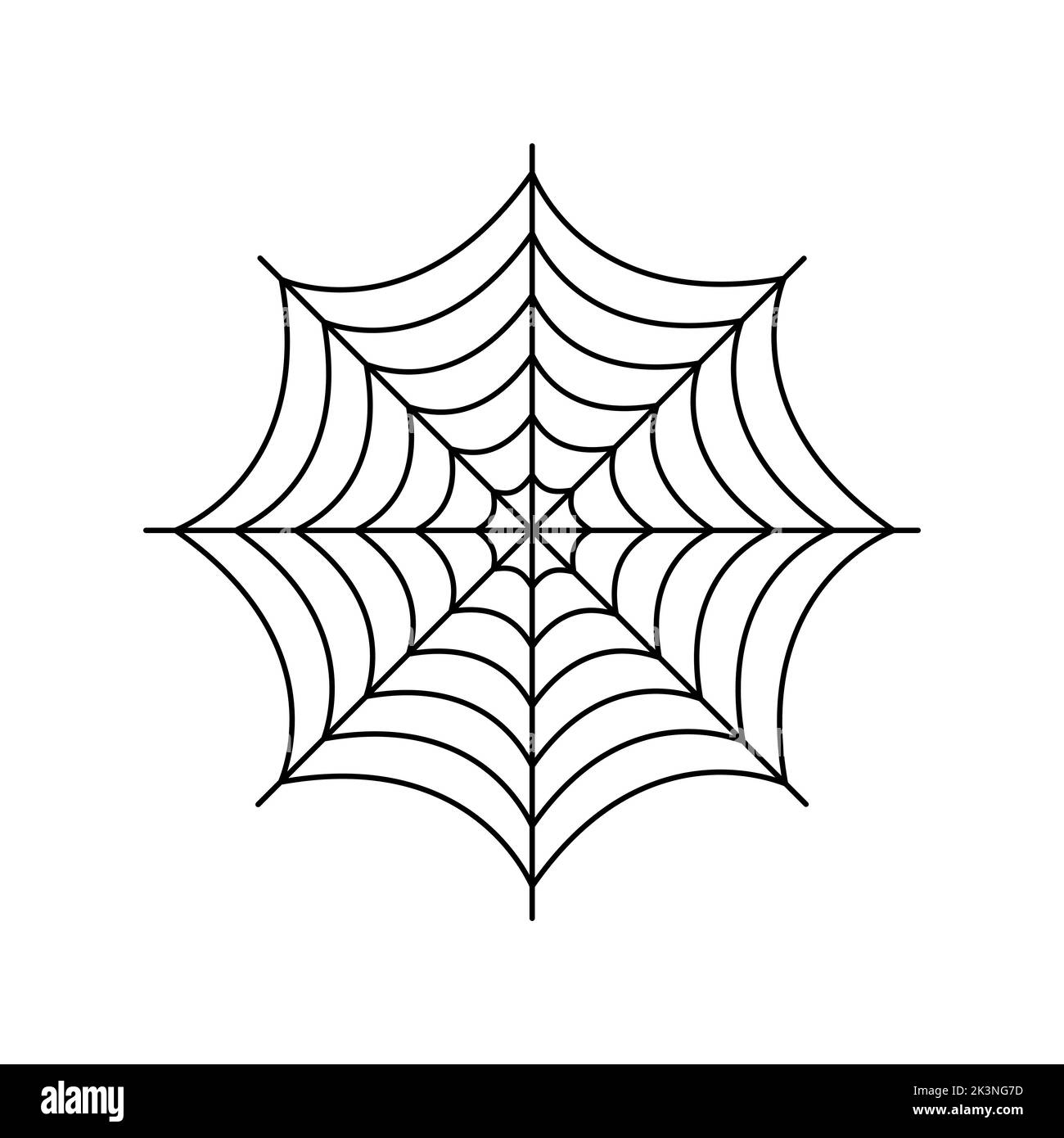 Spider web. Halloween hand drawn cobweb. Vector illustration isolated ...