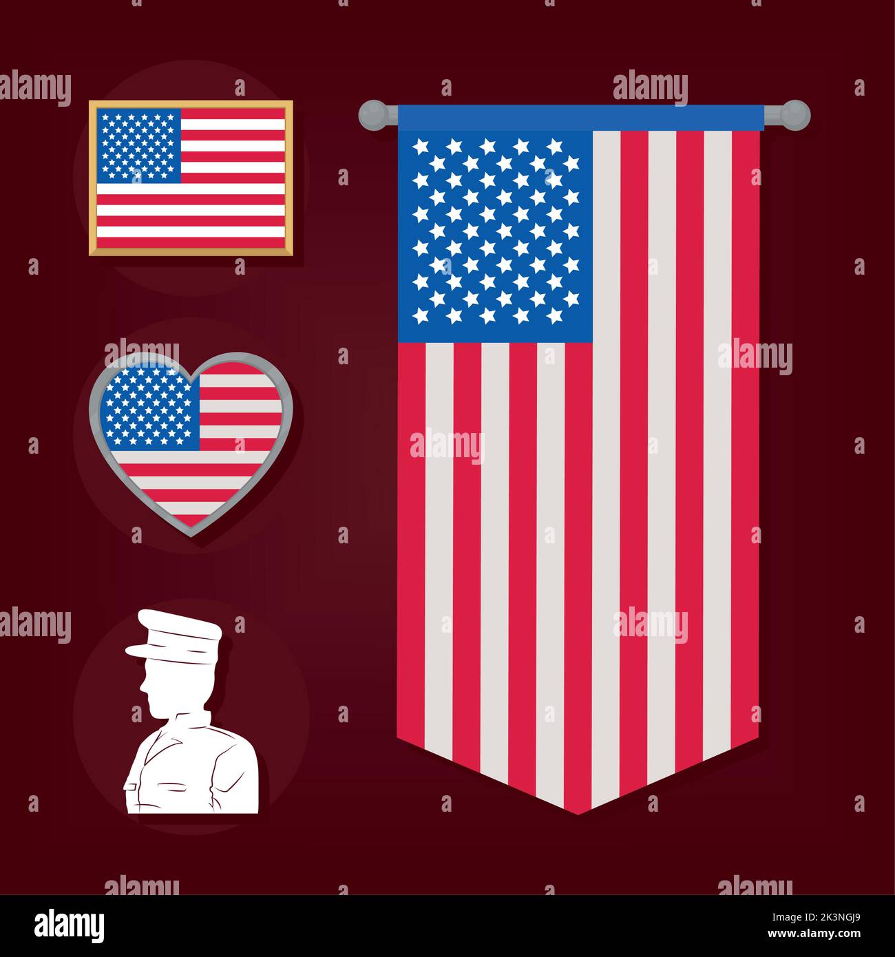 usa veterans day icon collection Stock Vector Image & Art - Alamy