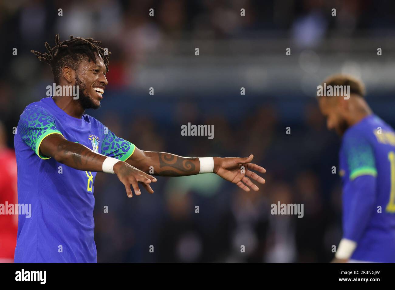 Paris, France, 27th September 2022. Fred of Brazil reacts during the ...