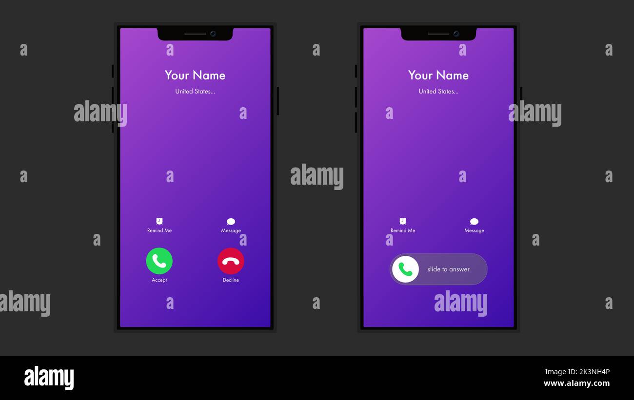 Smartphone with incoming call on display,vector Stock Vector Image ...