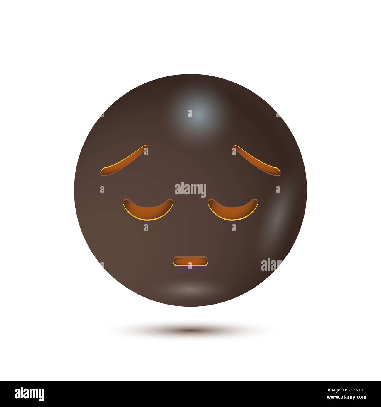 Sad, sad face, sorrowful. Vector illustration. emoji. 3D emoticon for ...