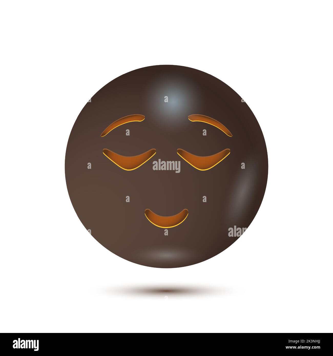 Smile. 3D stylized vector icon. smiling emoticon character design ...