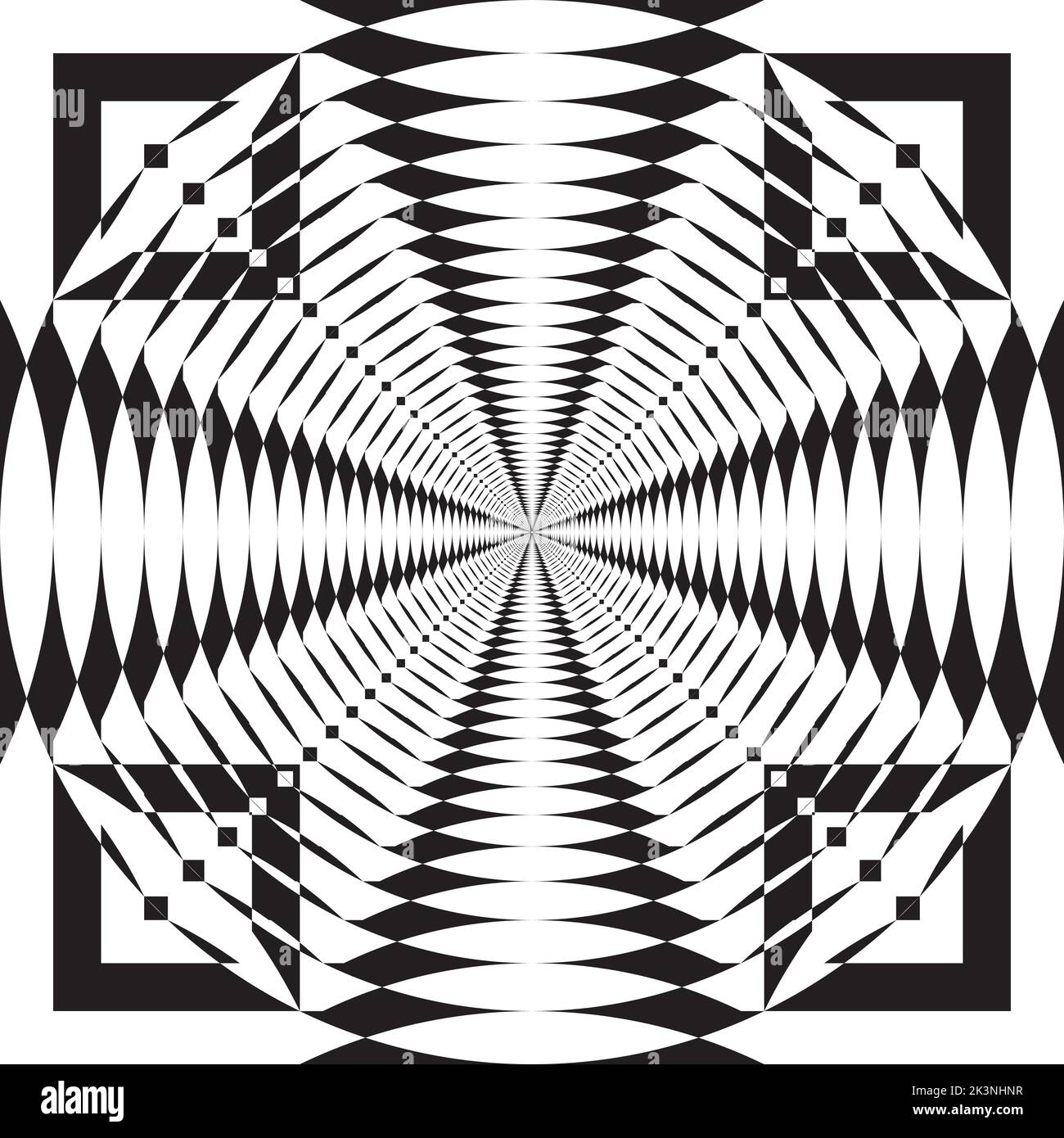 Abstract ceiling project in perspective black on transparent background ...