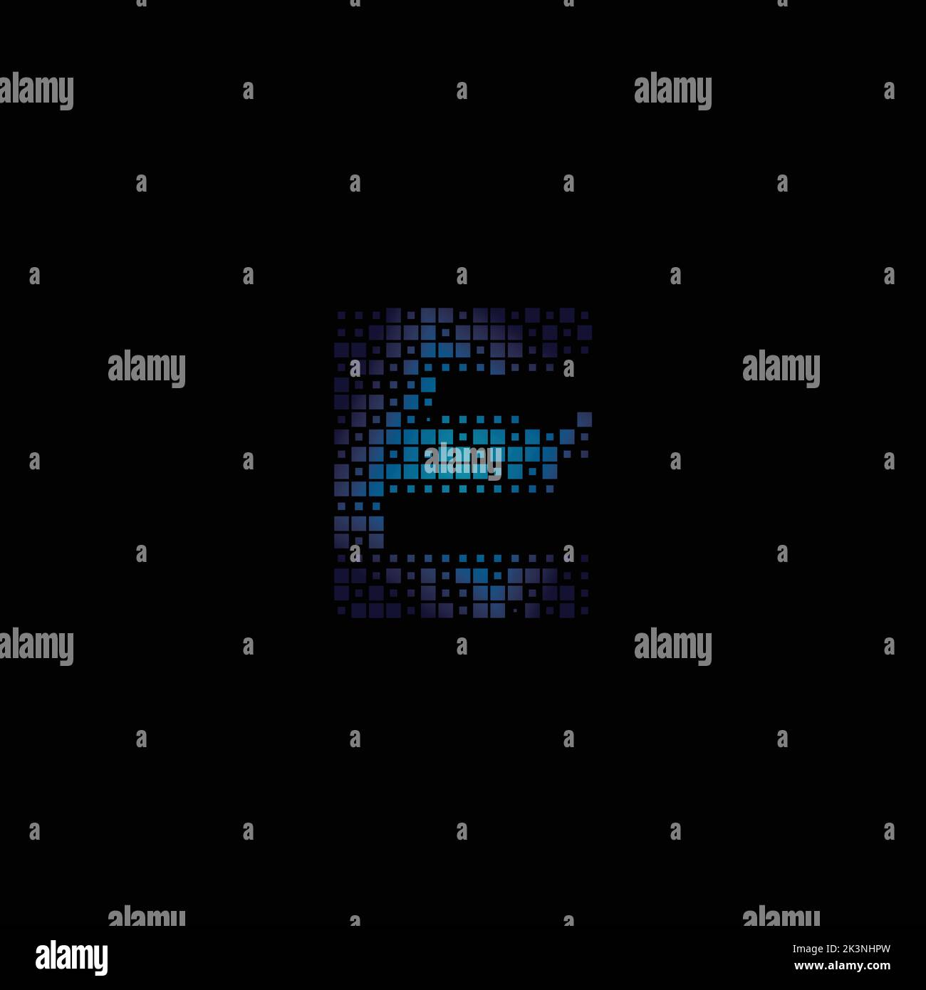 A digital illustration of a simple modern business E letter logo design ...