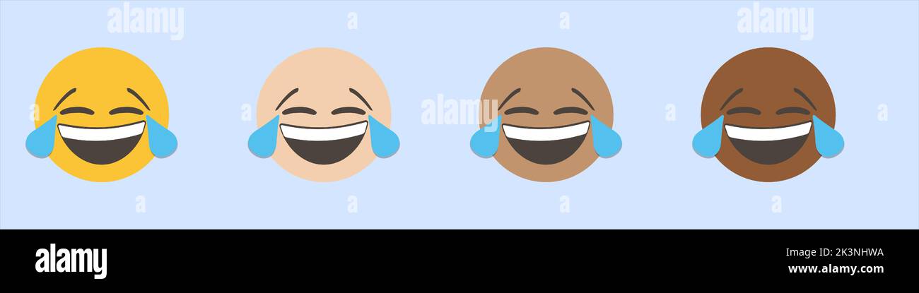 Set smiles, laught. 3D stylized vector icon. emoji. isolated in white ...