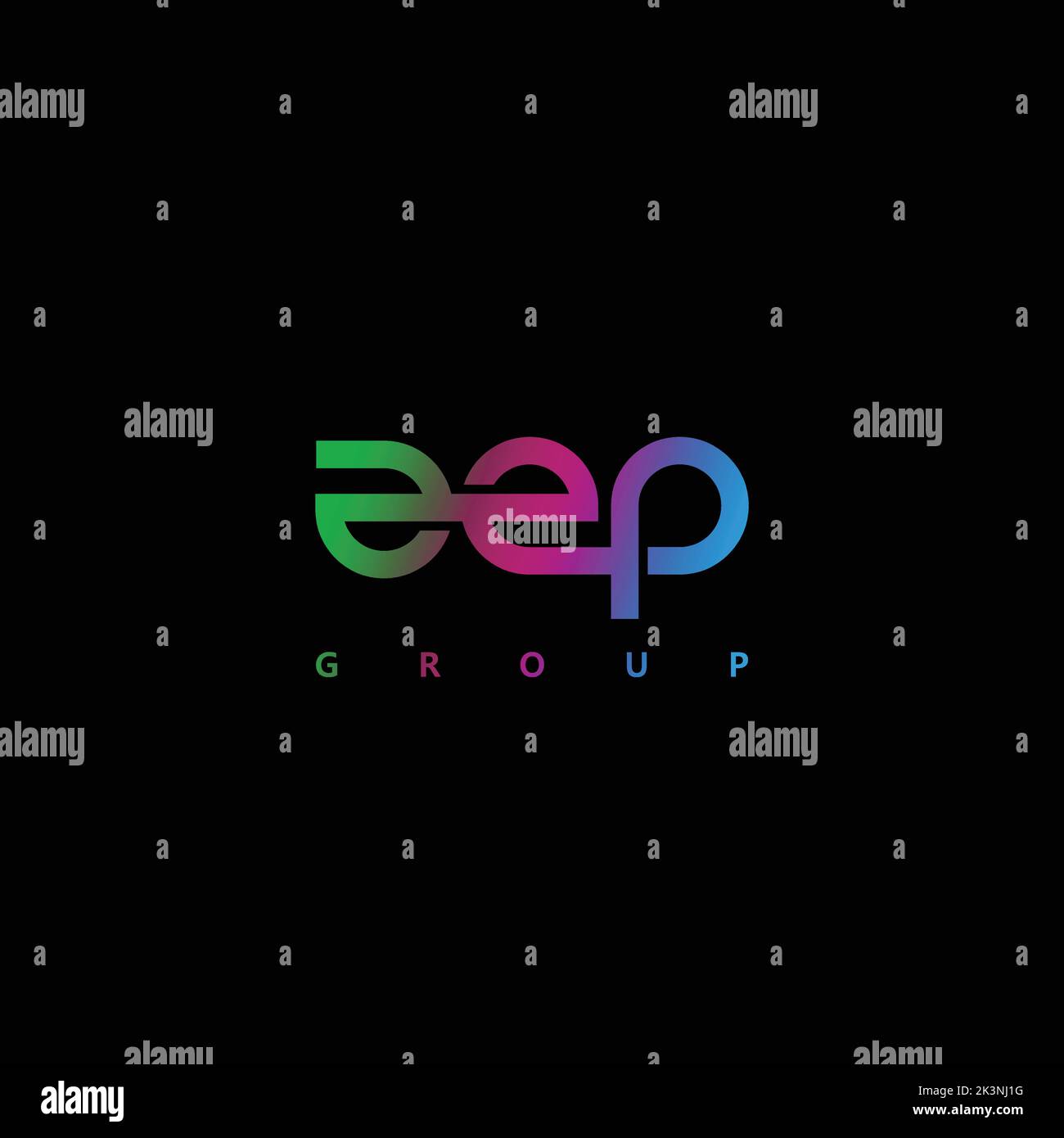 A colorful modern logo design template on black background Stock Vector ...