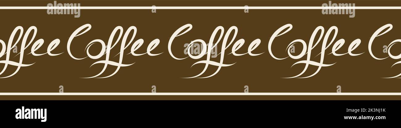 Coffee word in hand-drawn vector calligraphy and unique brush pen ...