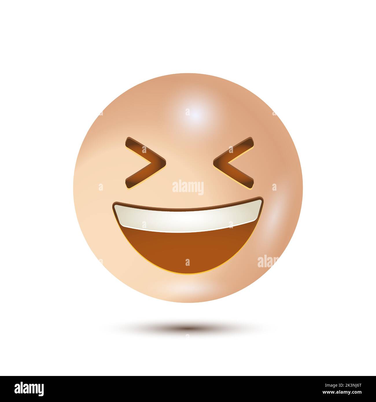 Grinning Squinting Face Vector Illustration Emoji 3d Emoticon For Web Vector Emoji For Ui