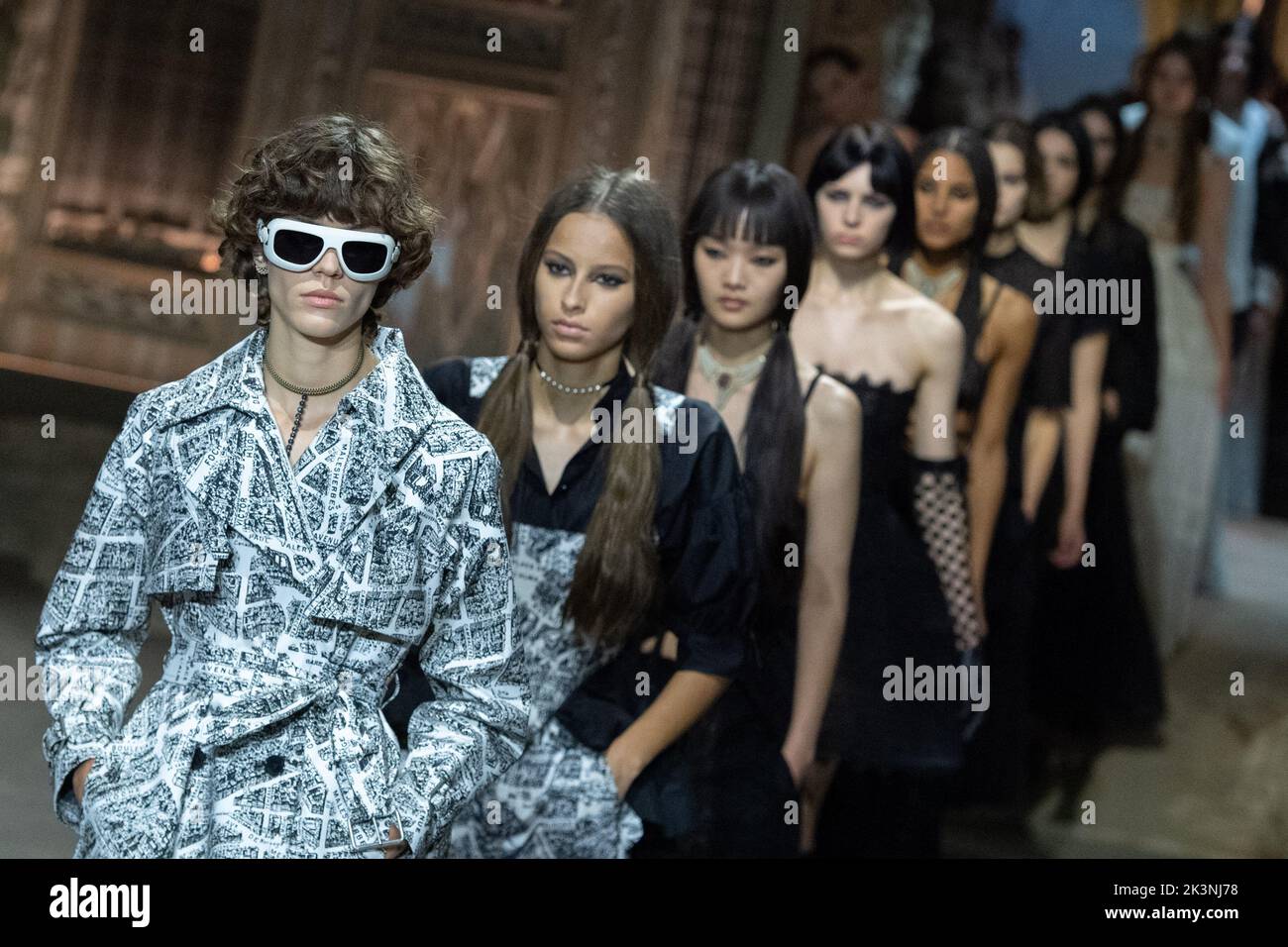 Paris, France on September 27, 2022. Models walk the runway during the ...