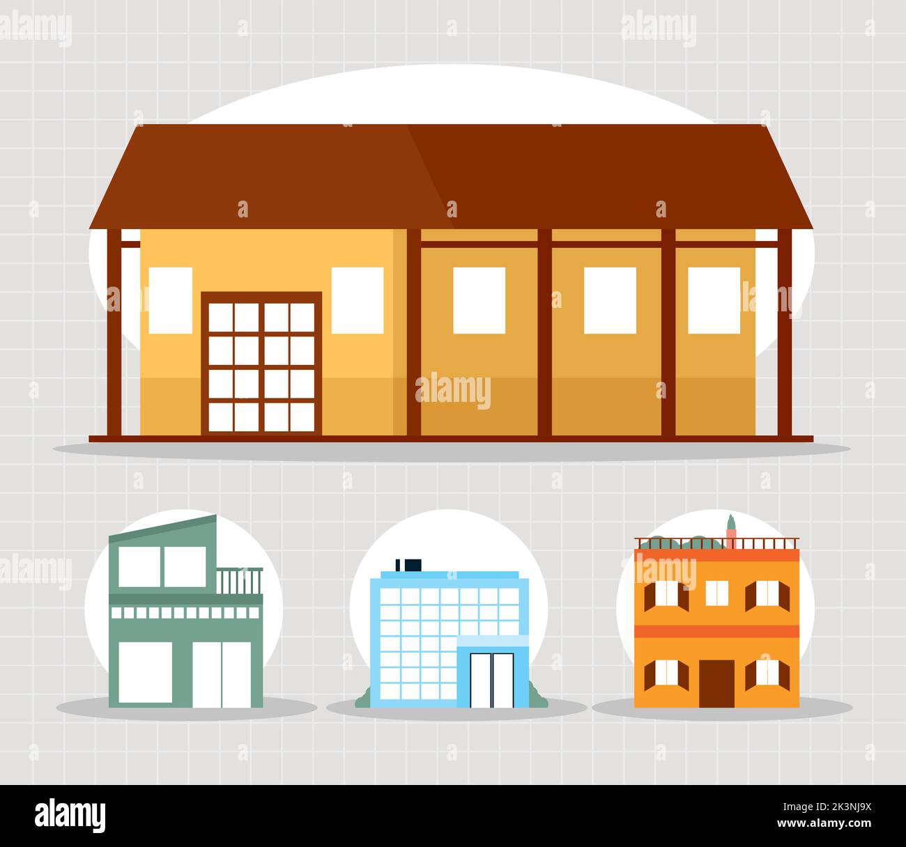 houses icon set Stock Vector Image & Art - Alamy