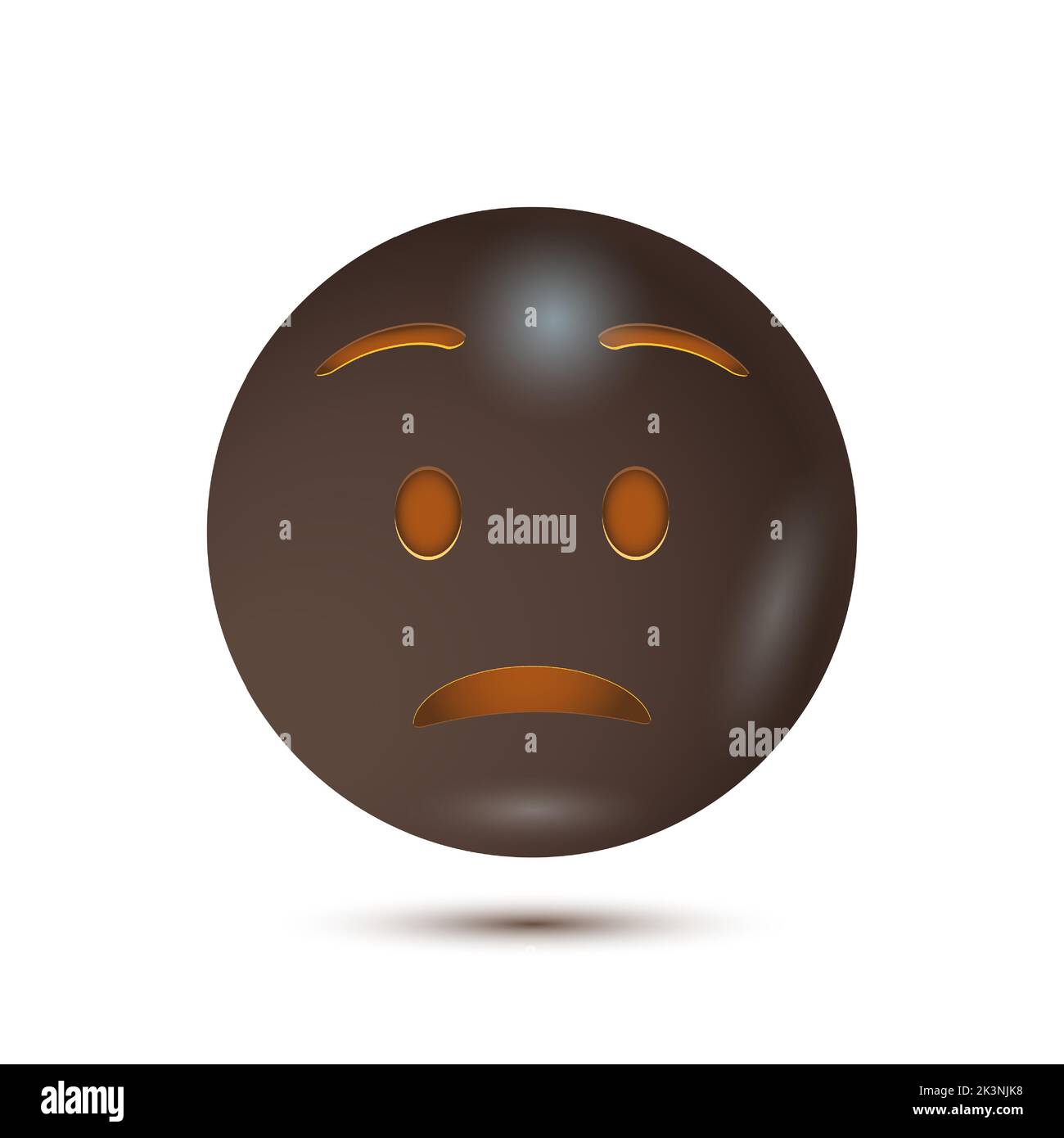 Frowning face. Megafrown, disappointment. Vector illustration ...