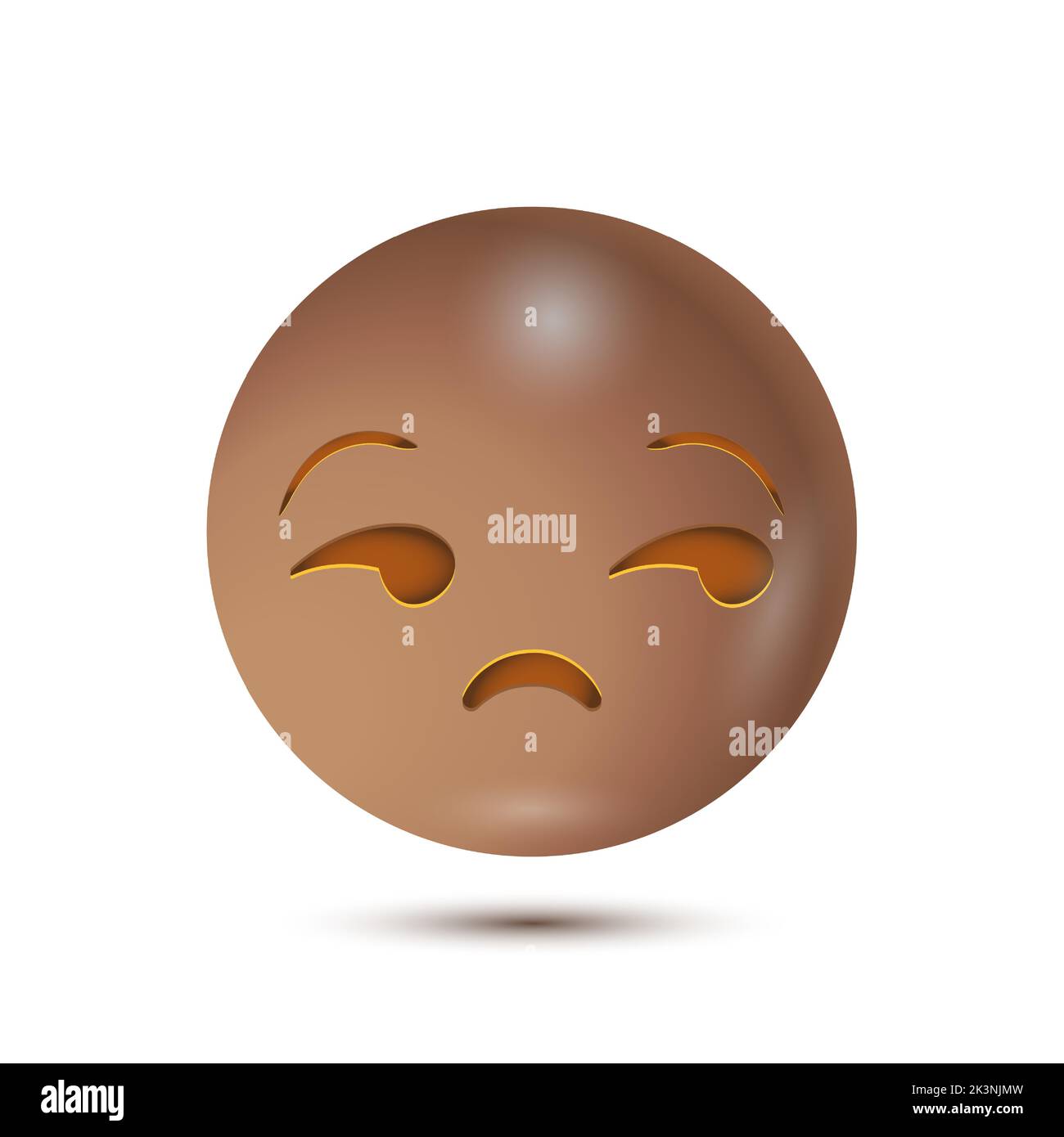 Dissatisfied, Meh, Unimpressed. Vector illustration. realistic emoticon ...