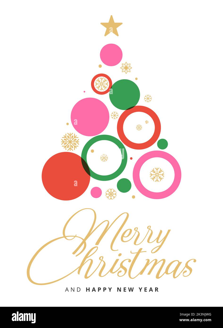 Merry christmas and happy new year card. Holiday invention Stock Vector ...