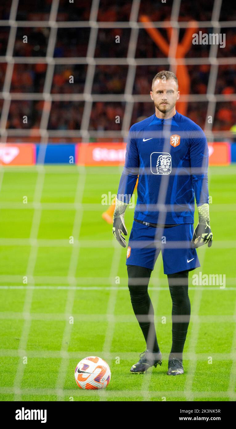 Mark Flekken of the Netherlands during the UEFA Nations League match ...