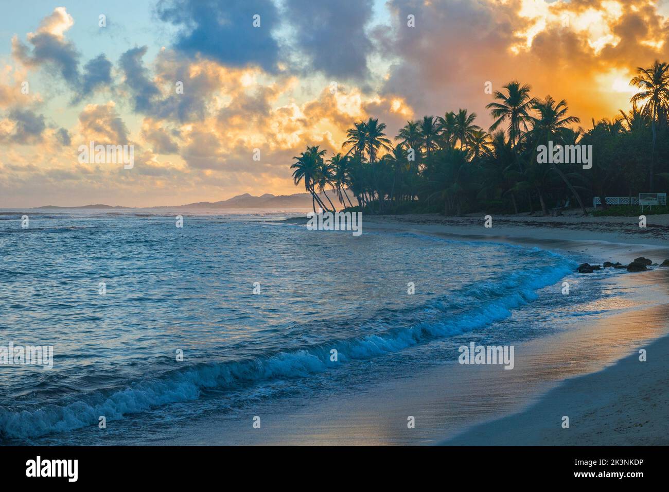St. Croix Sunset Reflecting in the Water Orange Puffy Clouds & Deep ...